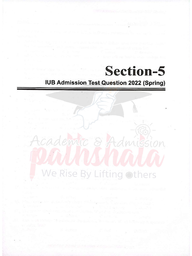 IUB 2022 (Spring) | PDF
