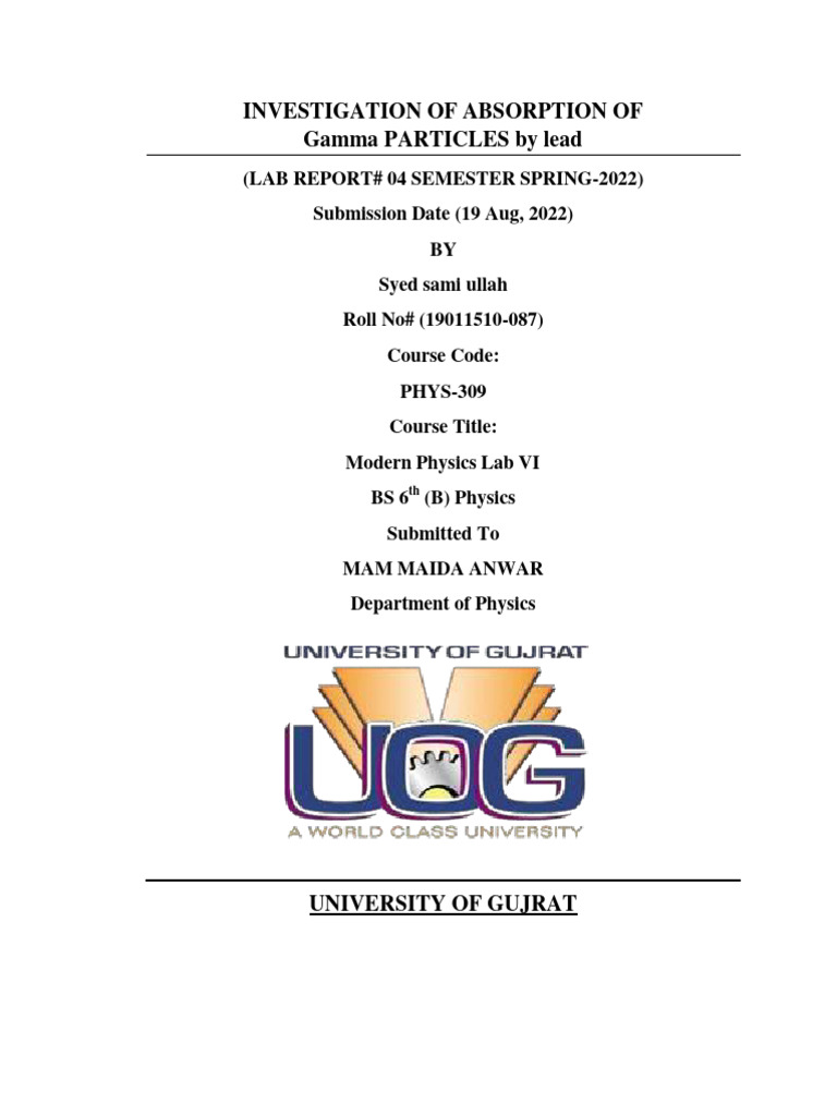Lab Report 4 final pdff | PDF | Radioactive Decay | Electron