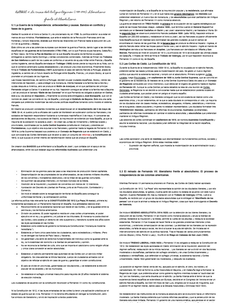 Historia De España Bach Descargar Gratis Pdf Guerra Peninsular España