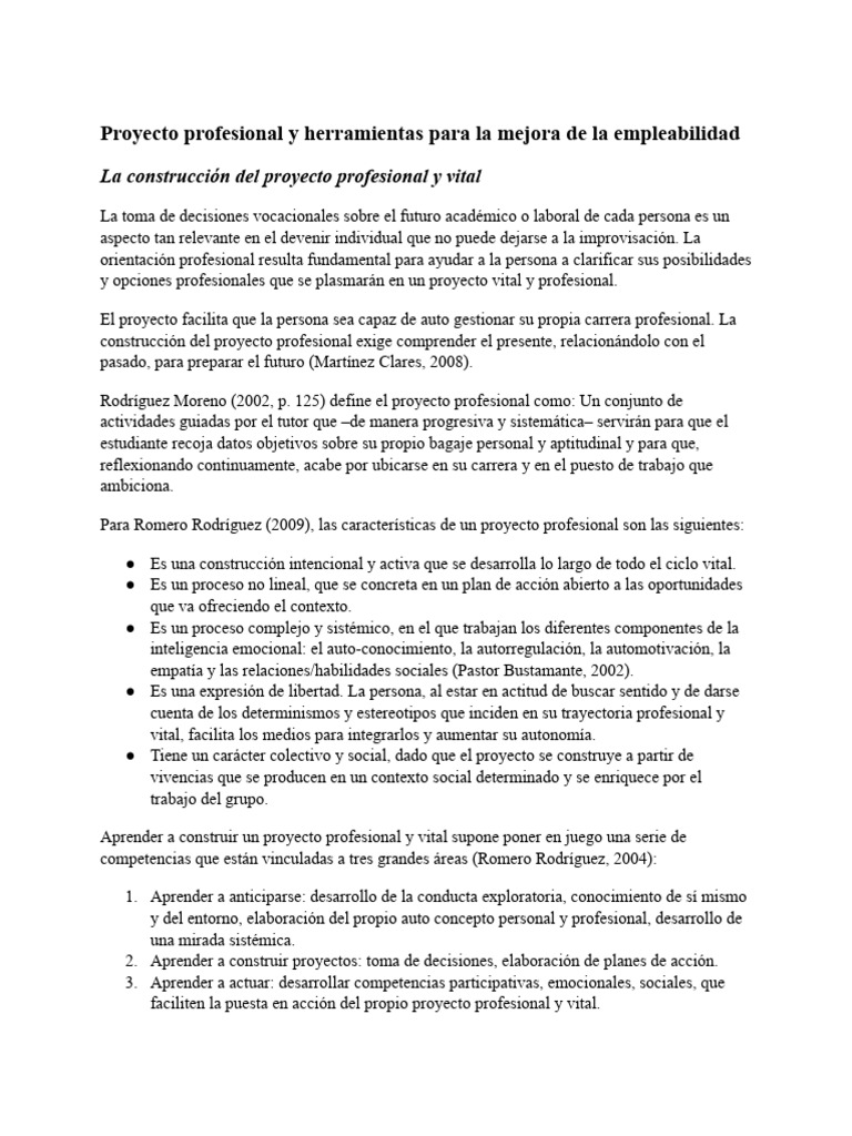 Mejora tu Empleabilidad Profesional | PDF | Plan de estudios | Toma de ...