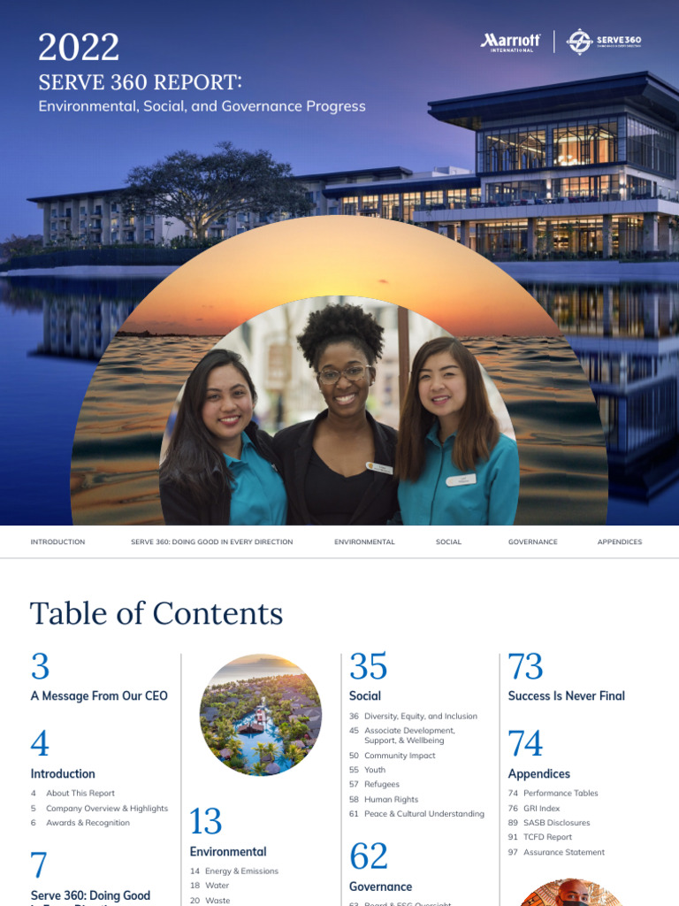 Marriott 2022 Serve 360 ESG Report Accessible - F | PDF ...
