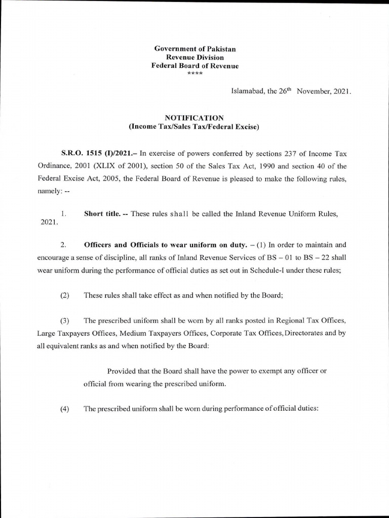 IRS Uniform Rules Notification | PDF | Taxes | Shirt