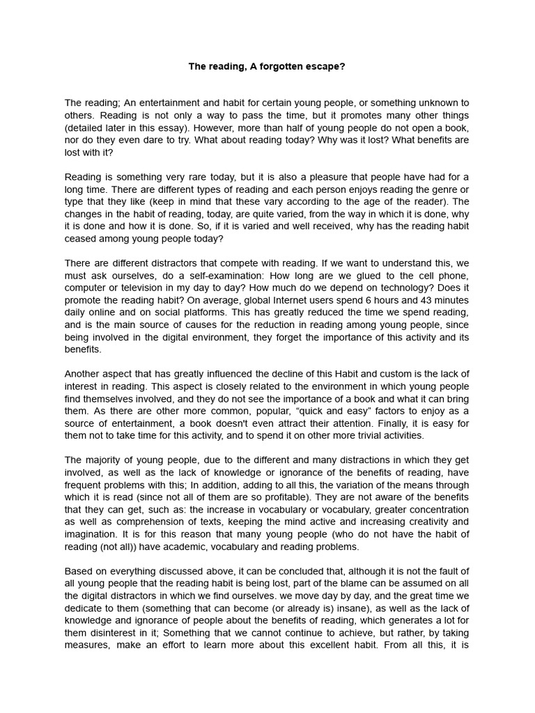 English advanced level essay | PDF | Reading Comprehension | Cognitive ...