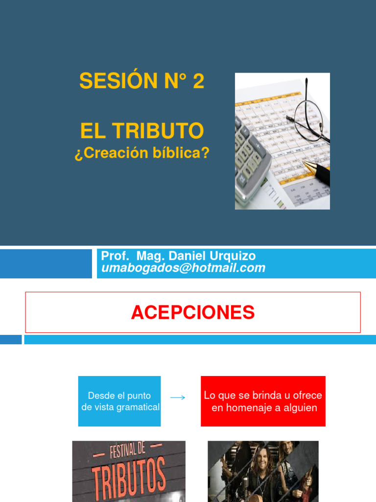 Sesión 2 - El Tributo | PDF | Impuestos | Pagos