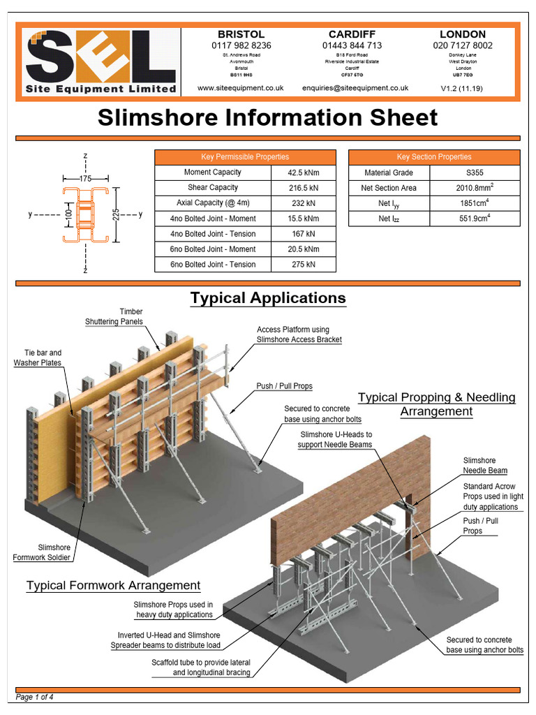 Slimshore Props and Components Guide | PDF | Scaffolding | Building ...