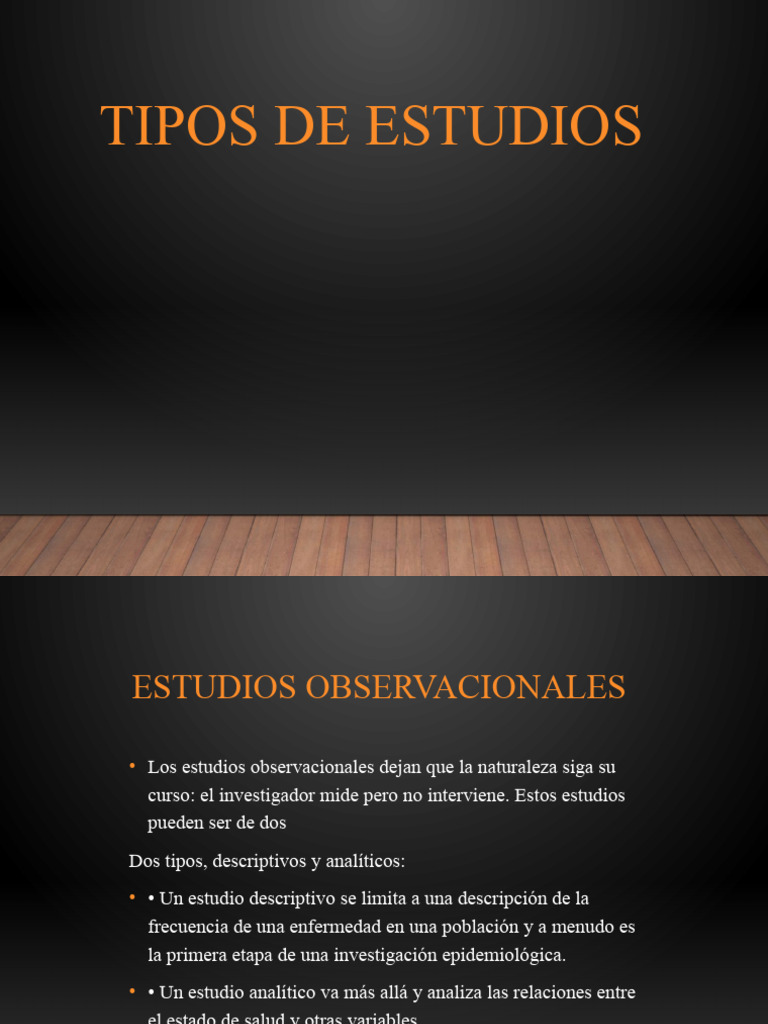 Tipos de Estudios | PDF | Muestreo (Estadísticas) | Especialidades Medicas