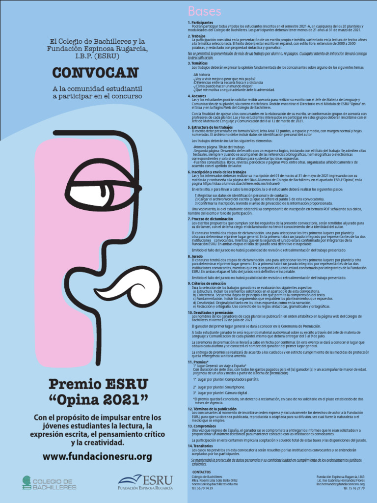 Convocatoria Premio ESRU 2025 | PDF