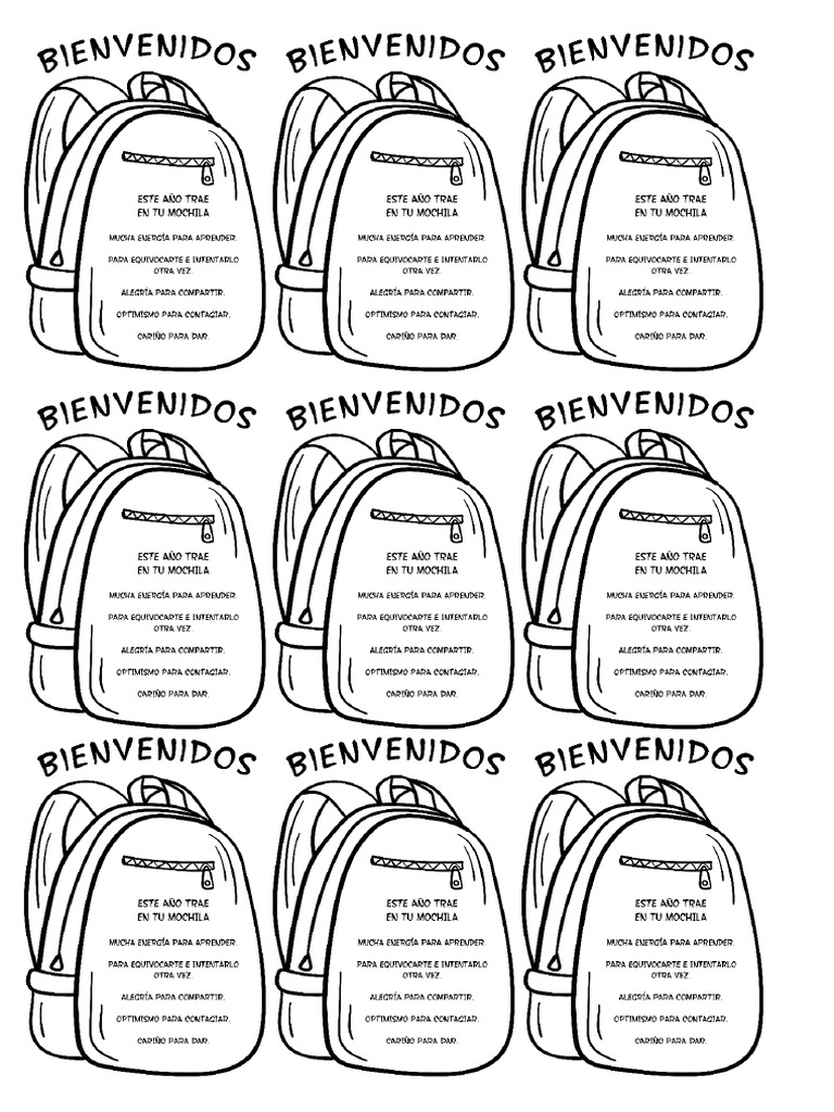 MOCHILA DE BIENVENIDOS 2024 | PDF
