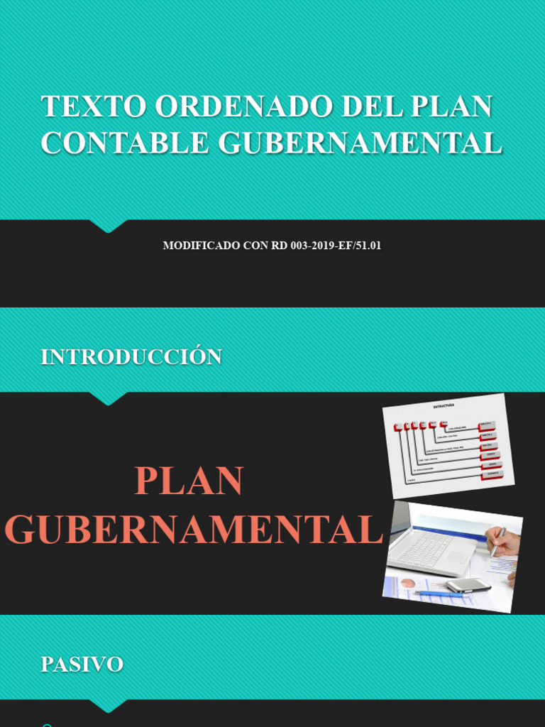 Texto Ordenado Del Plan Contable Gubernamental | PDF | Pensión | Impuestos