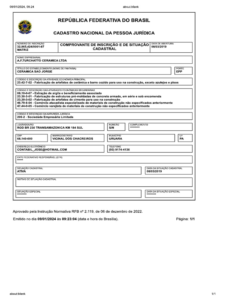 Certificado CNPJ | PDF