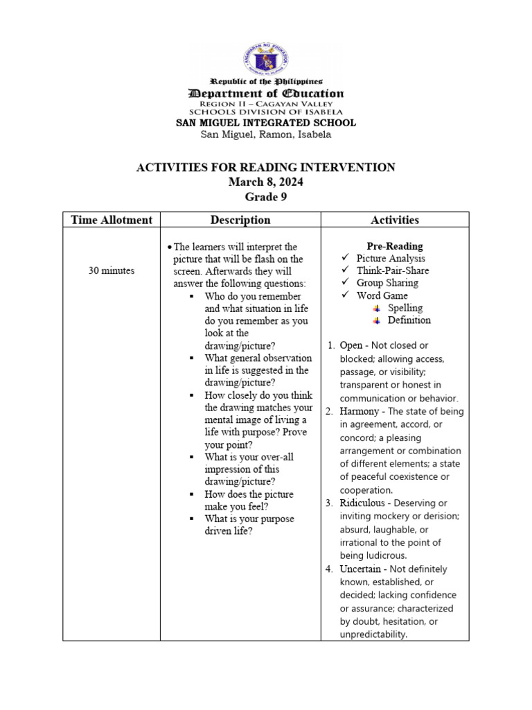 Reading Plan Week 4 | PDF | Behavioural Sciences | Cognition