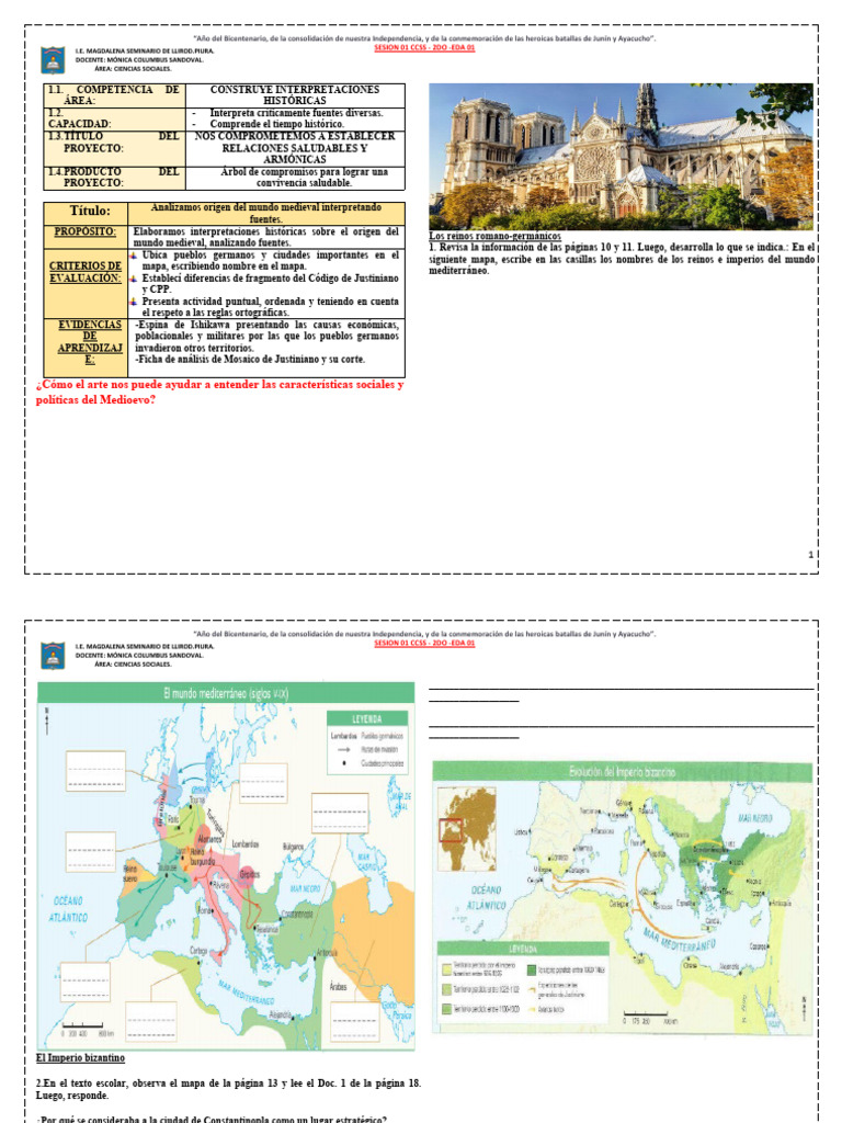 FICHA CCSS 2° N° 1 EDA 01 | PDF