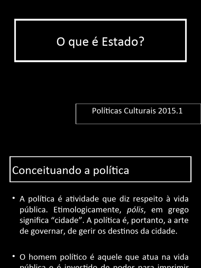 aula-o-que-e-estado | PDF | Estado | Cidadania