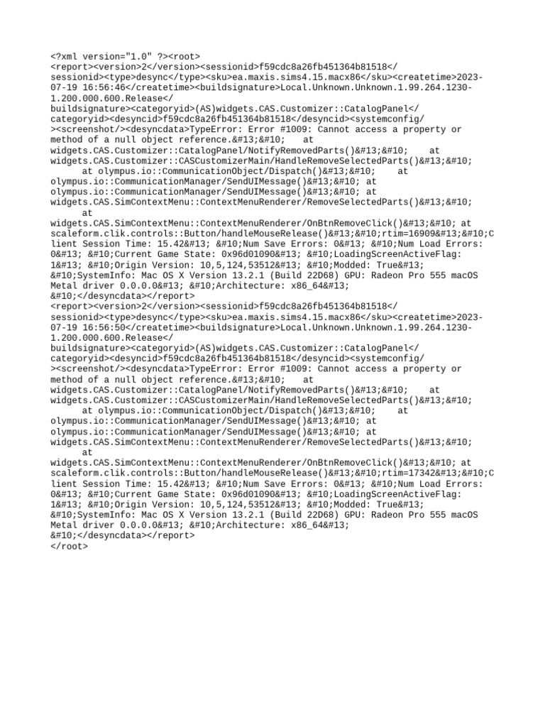 Sims 4 Mac Desync Error Report | PDF | Mac Os | X86 Architecture