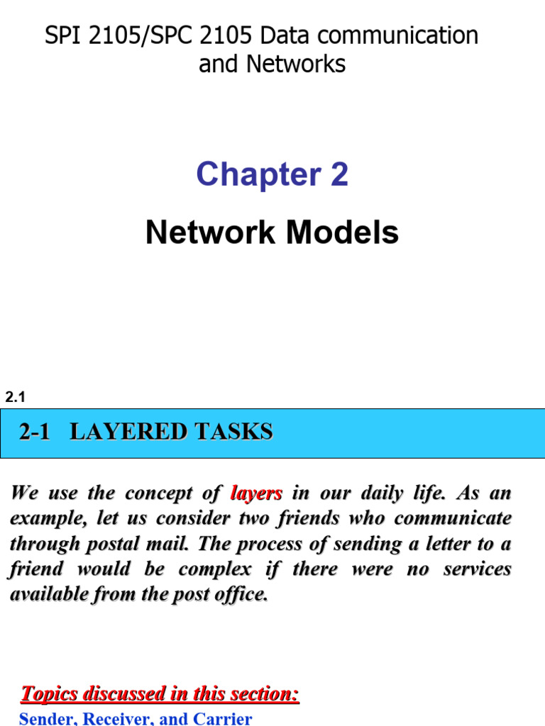 Dcom Lecture 2 | PDF | Osi Model | Internet Protocol Suite
