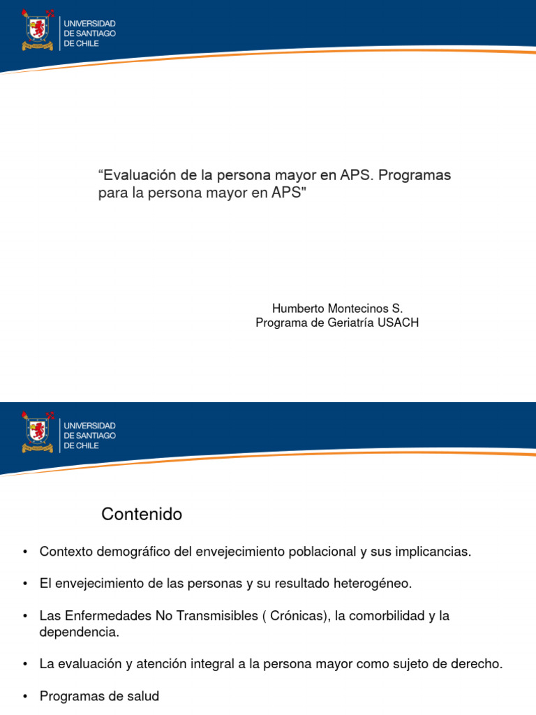 "Evaluación de La Persona Mayor en APS. Programas | PDF | Hipertensión | Depresión (estado de ánimo)