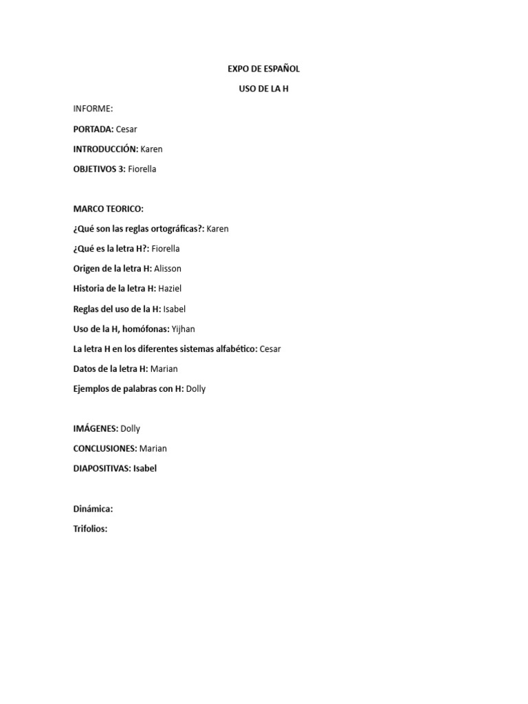 Reglas y Uso de la Letra H | PDF