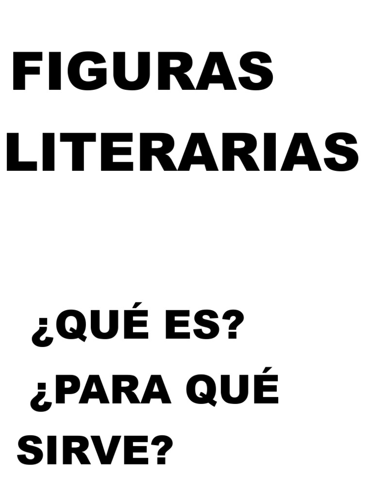 Figuras Literarias | PDF | Artes del Lenguaje y Comunicación