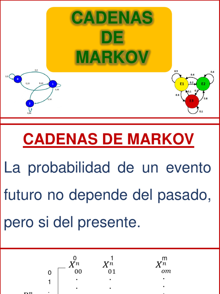 Cadenas de Markov Uns | PDF | Matriz (Matemáticas) | Cadena Markov