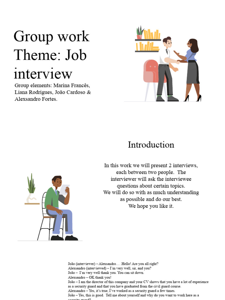 Job Interview Role-Play Script | PDF | Career & Growth | Self-Improvement
