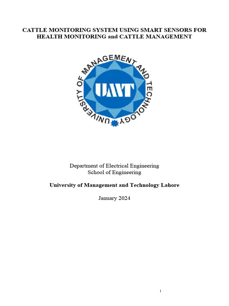 Cattle Monitoring System Using Smart Sensors For Health Monitoring And Health Managment Pdf