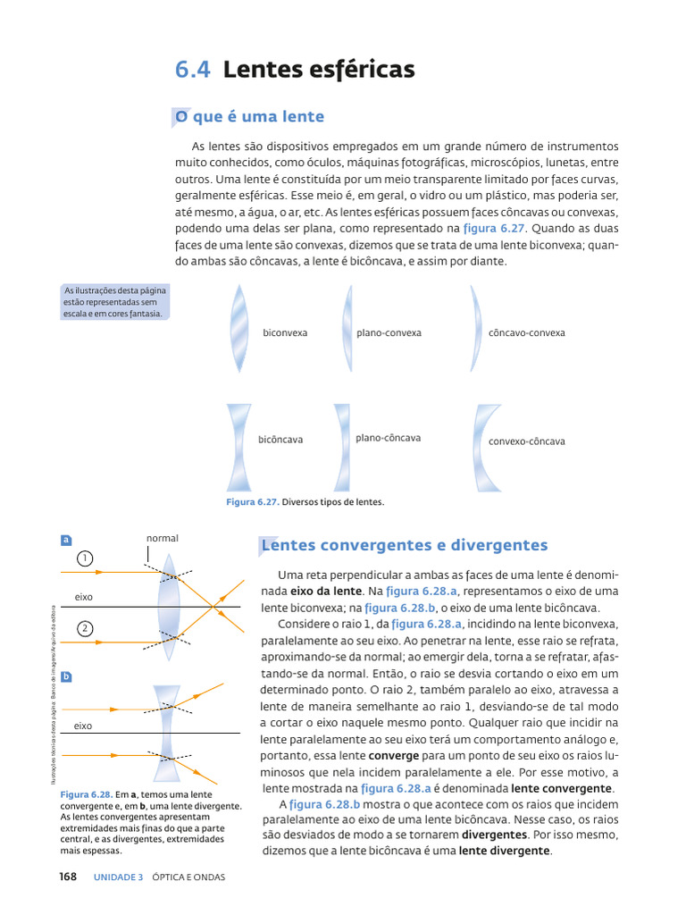 Tipos de Lentes Esféricas e Suas Propriedades | PDF | Atômica ...