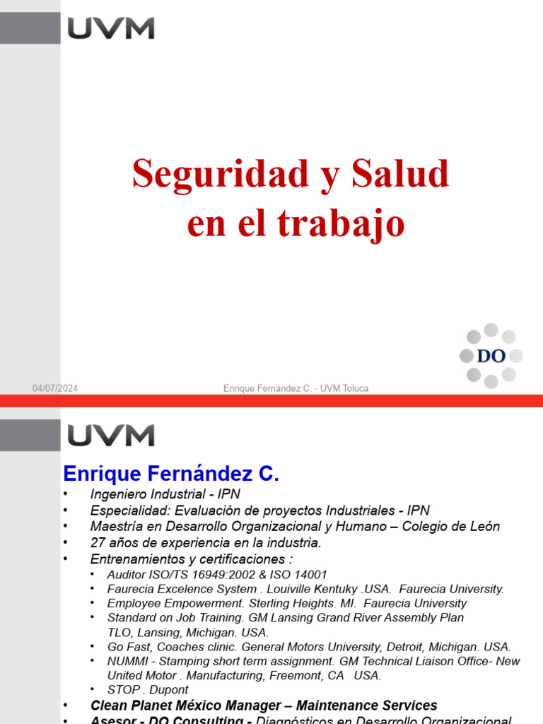 Seguridad e Higiene | PDF