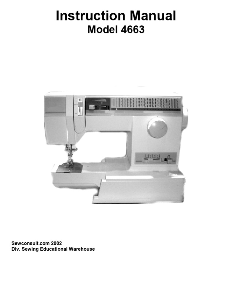 Singer 4663 Sewing Machine Instruction Manual | PDF