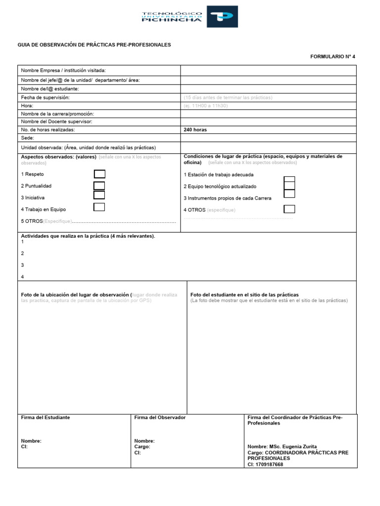 Formulario 4 Ca | PDF