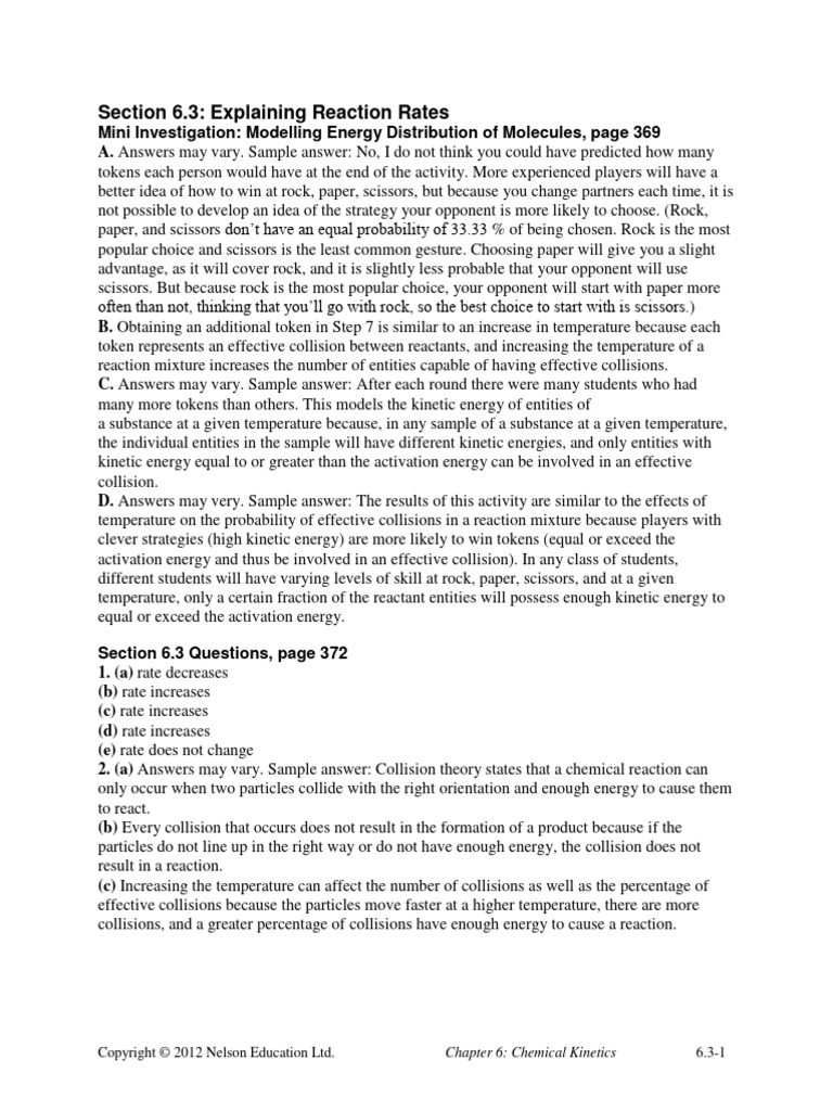 Chem12 SM 06 3 | PDF | Reaction Rate | Chemical Kinetics