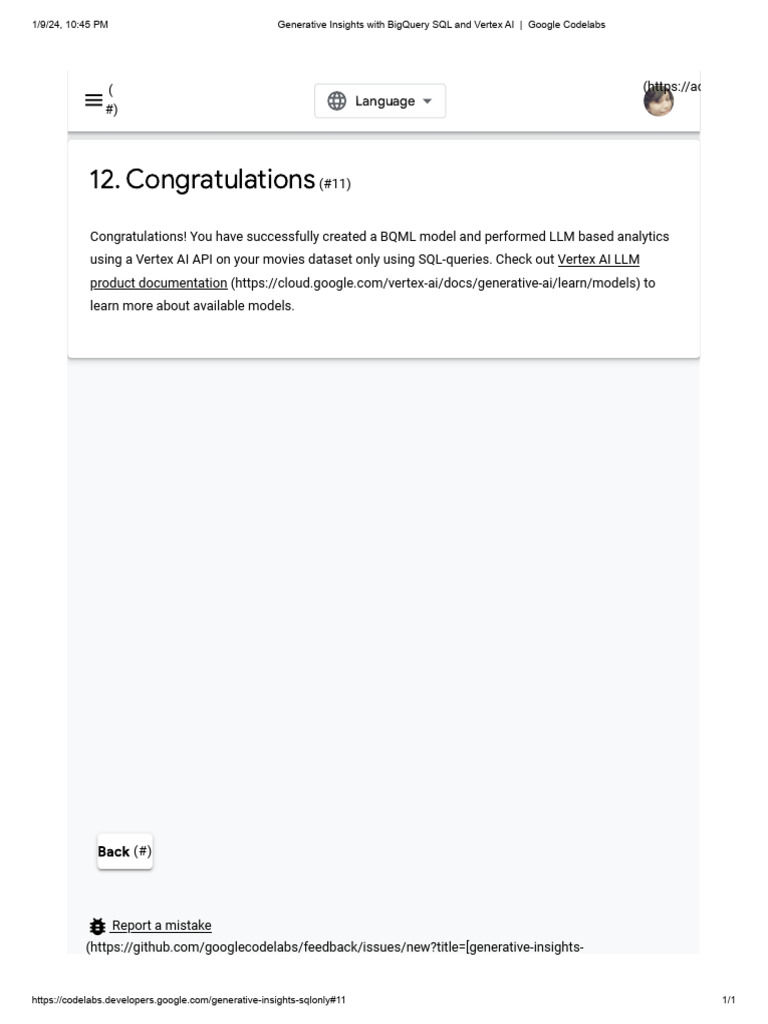 BigQuery & Vertex AI for SQL Users | PDF | Art | Technology & Engineering