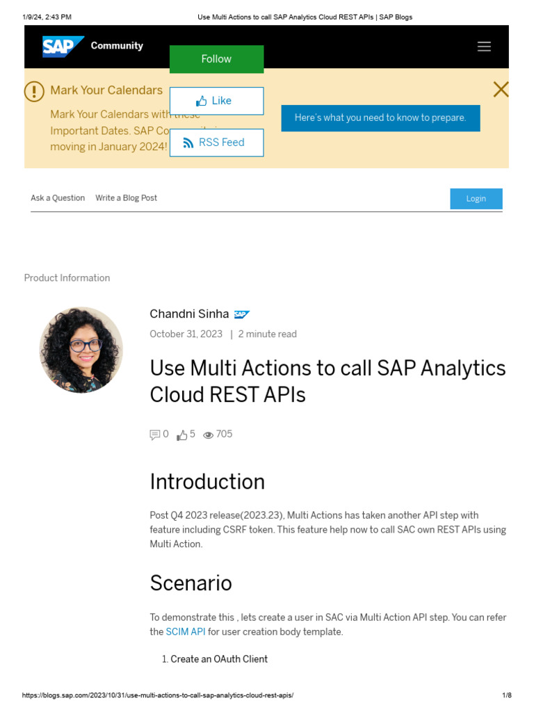 Use Multi Actions To Call SAP Analytics Cloud REST APIs - SAP Blogs ...