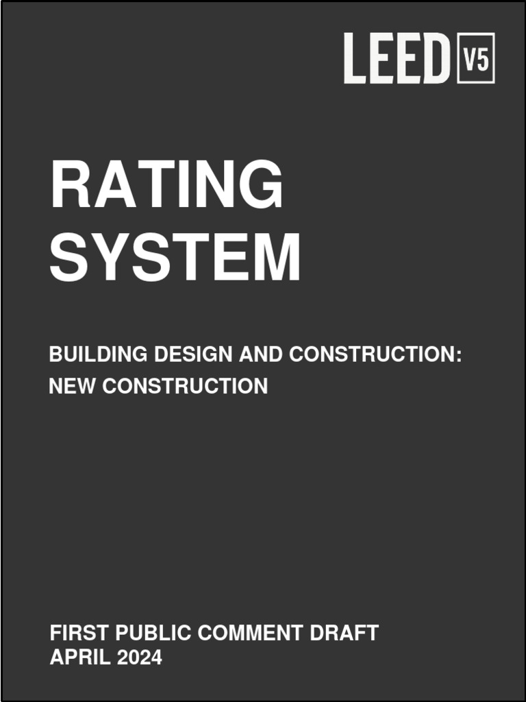 LEED v5 BDC New Construction Public Comment 1 | PDF | Parking | Public ...