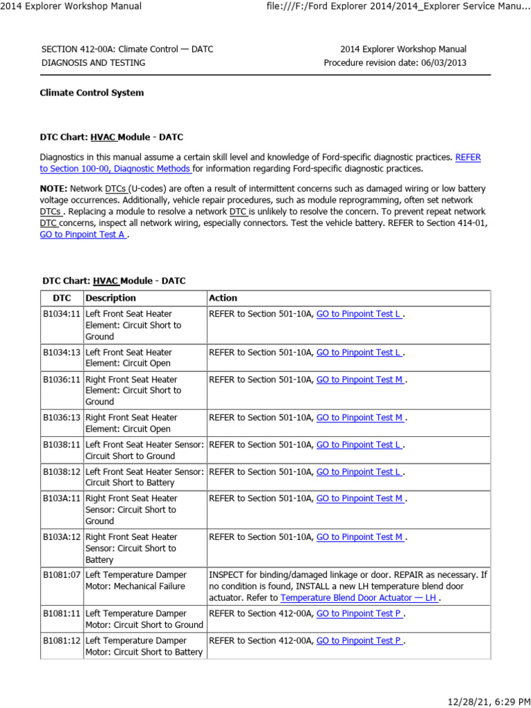 2014 DATC Climate Control | PDF | Relay | Pressure Measurement