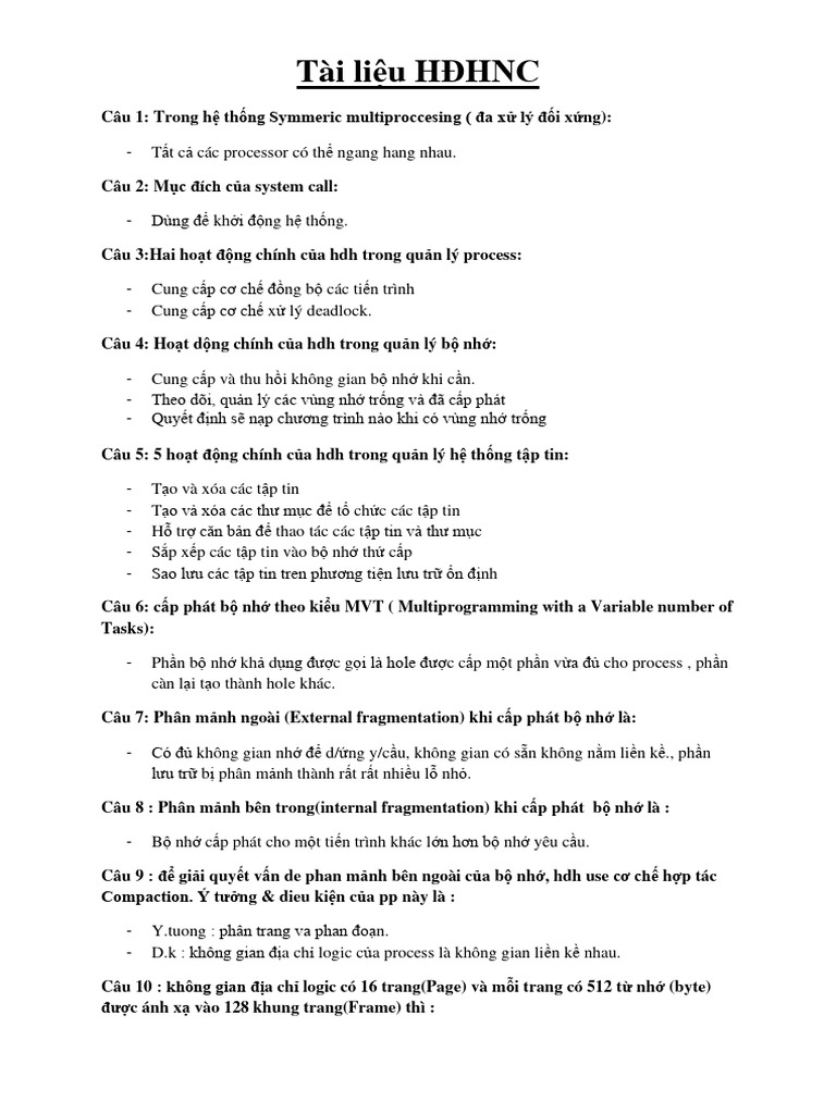 Tài Liệu Hdh Nc | PDF