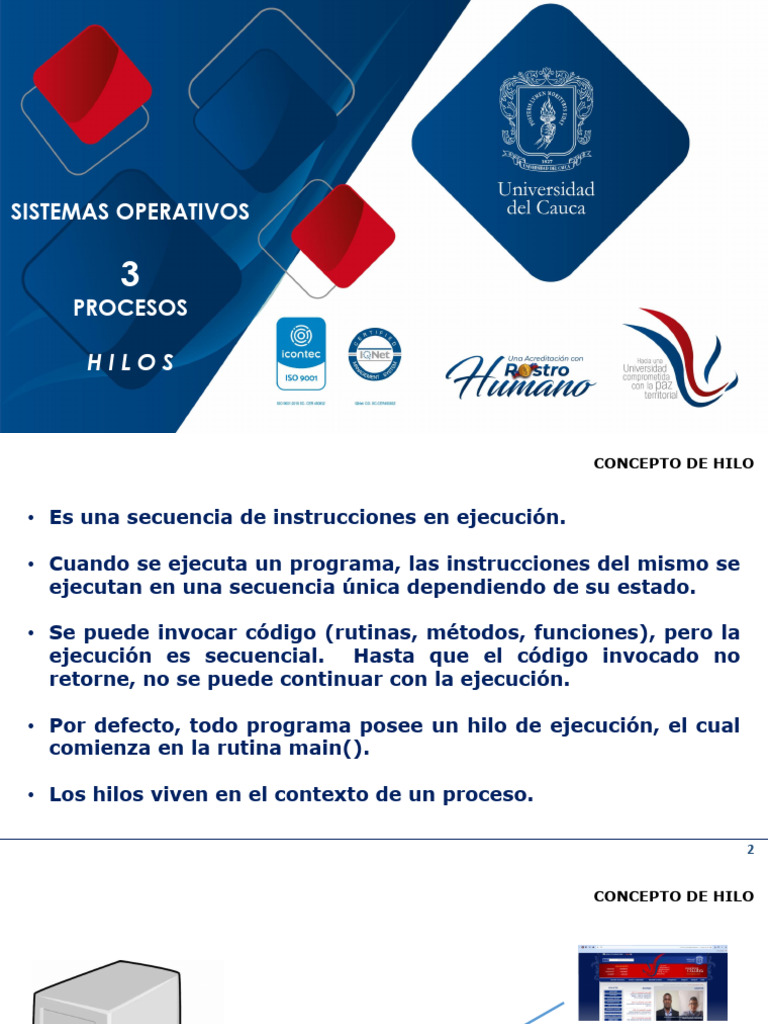 Procesos_2__Concepto_de_Hilo | PDF | Hilo (Computación) | Proceso (Computación)