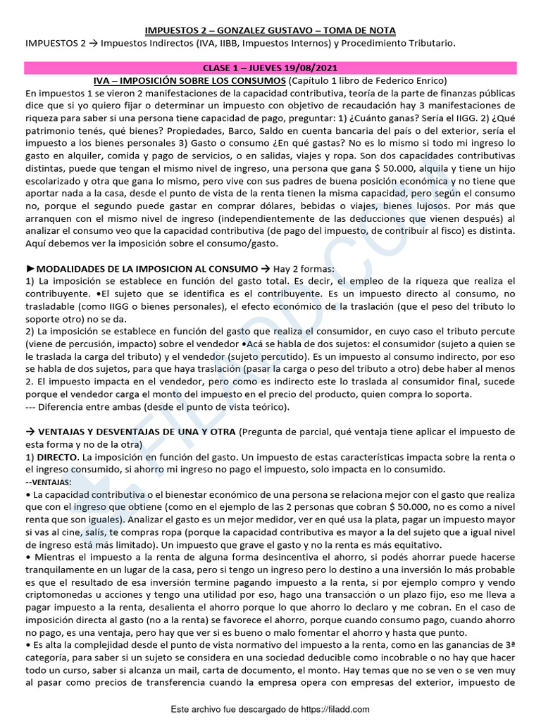 1er Parcial Impuestos 2 Resumen | PDF | Impuestos | Ahorro