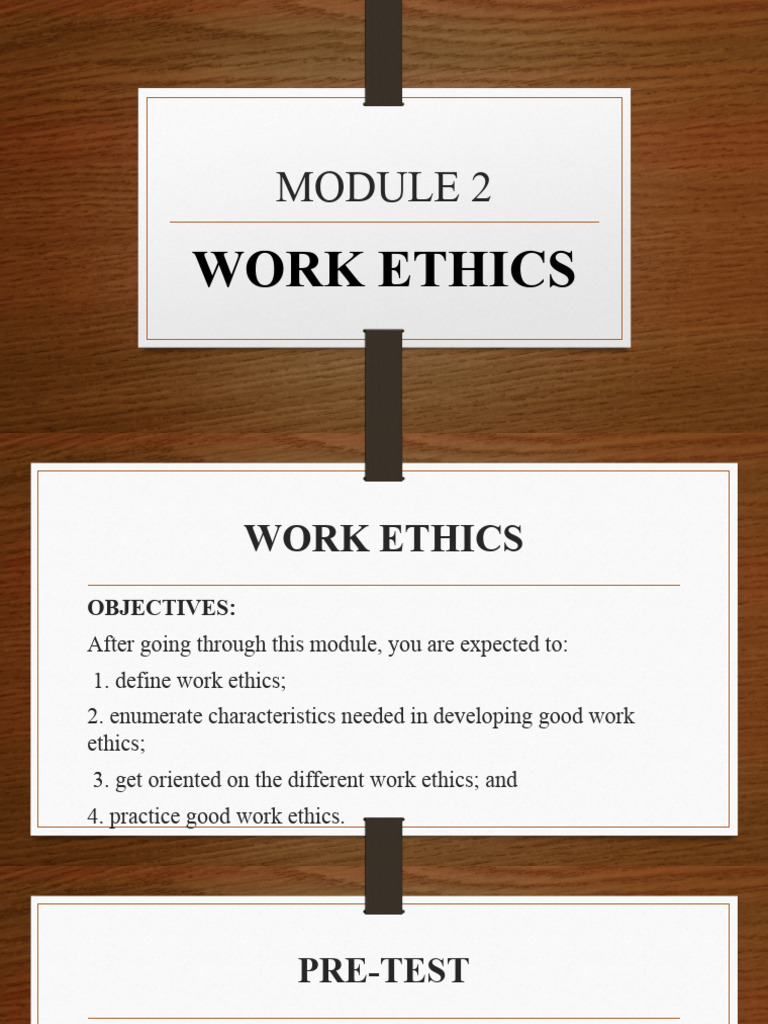 Module 2 Work Ethics 1 | PDF | Employment