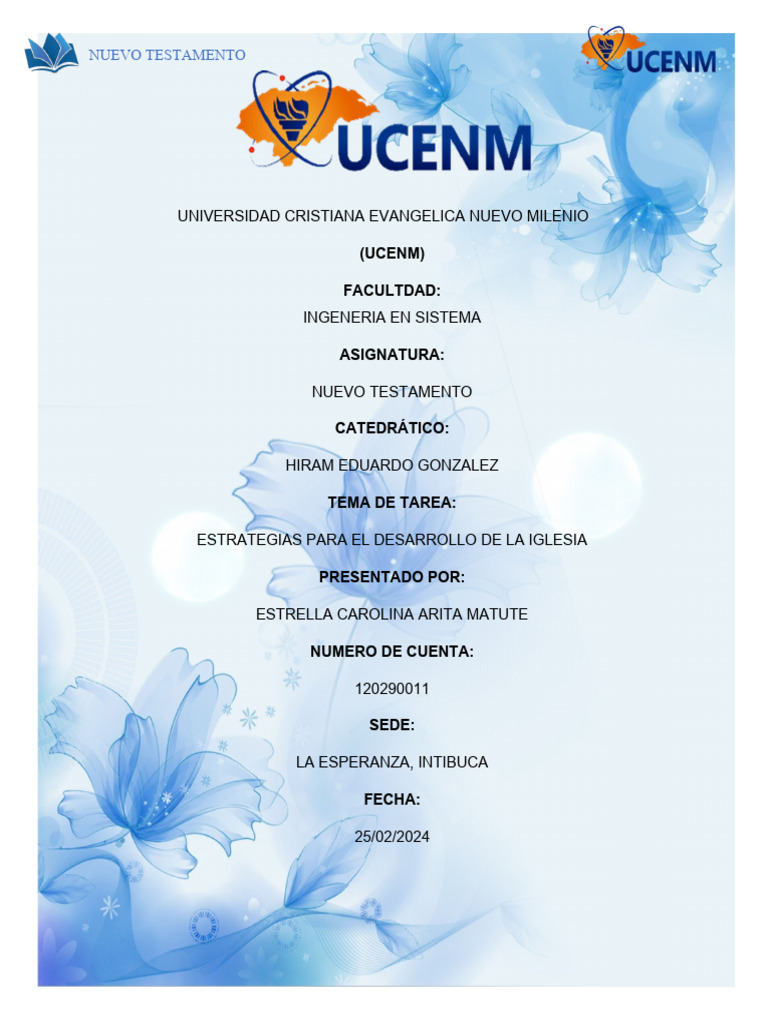 Arita Estrella 120290011 4 | PDF | Apóstol | Iglesia cristiana