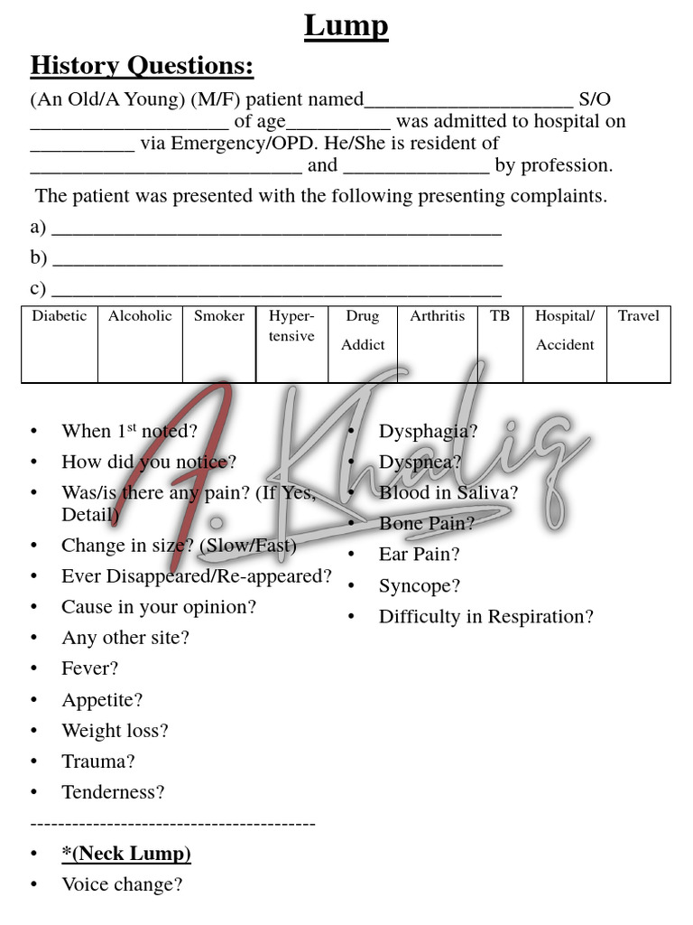 Lump | PDF | Edema | Pulse