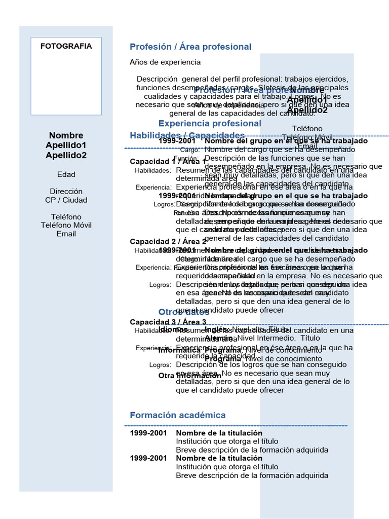 Curriculum Vitae Combinado m1 | Descargar gratis PDF | Informática