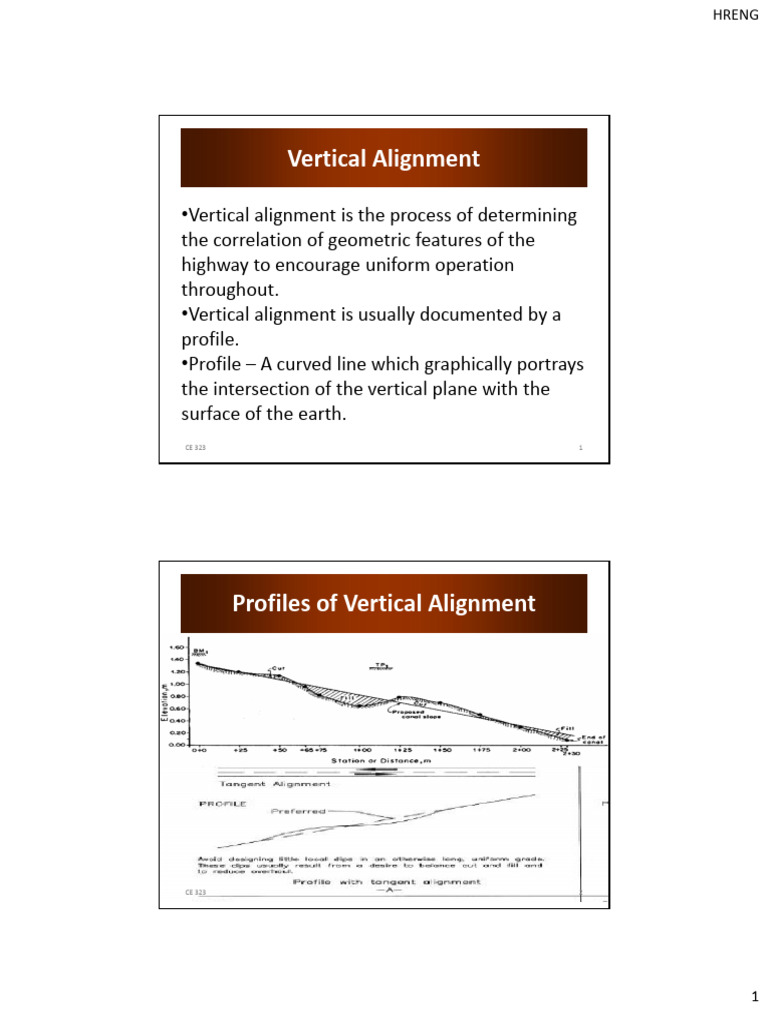HRENG05_Vertical Alignment_F2F | PDF | Transport | Transport Infrastructure