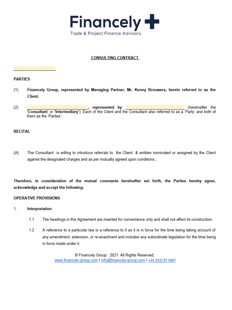 Financely Mandate Agreement | PDF | Breach Of Contract | Indemnity