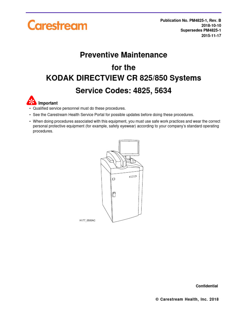 Preventive Maintenance for KODAK CR Systems | PDF | Electrostatic Discharge