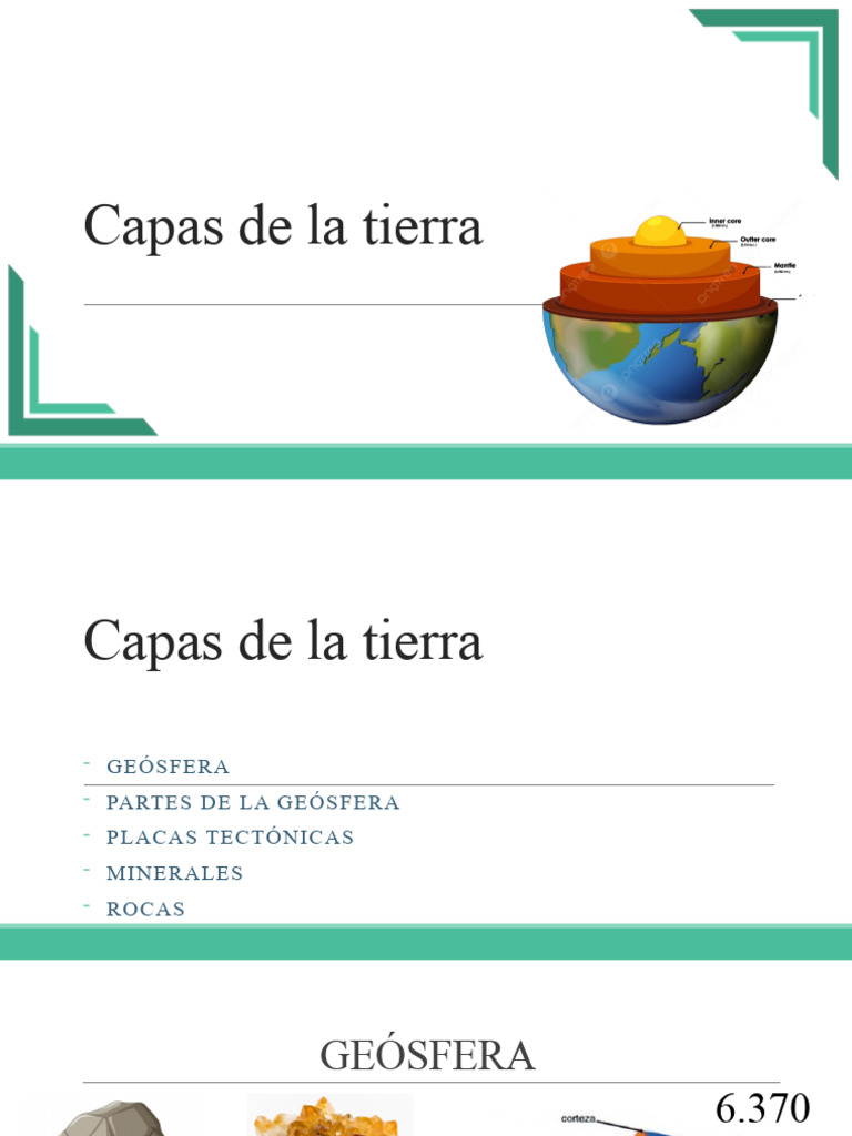 Exposición Capas de La Tierra | PDF | Roca (geología) | Minerales