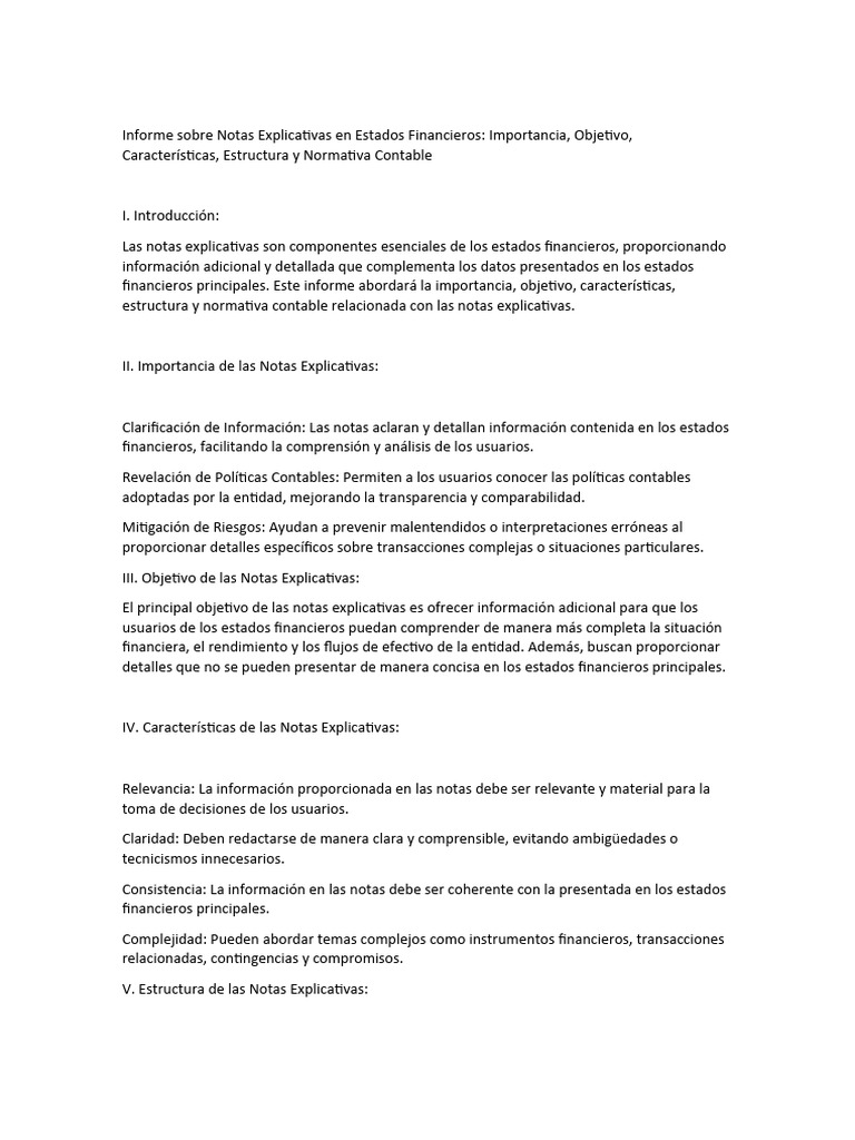 Nota Explicativa | PDF | normas internacionales de INFORMACION ...