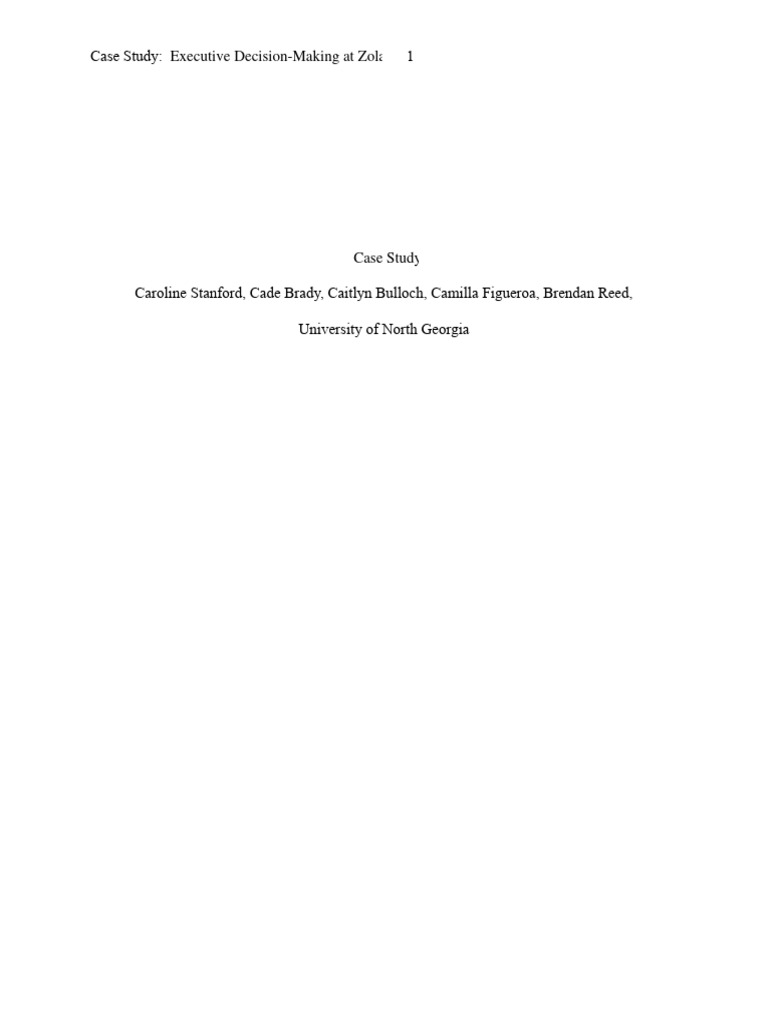 Case Study Final | PDF | Decision Making