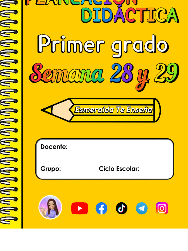 ? 1° S28 S29 PLANEACIÓN DIDÁCTICA ? Esmeralda Te Enseña ? | PDF | Evaluación | Planificación