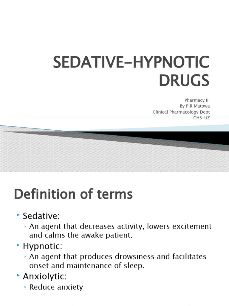 5 Sedative-Hypnotic Drugs | PDF | Sleep | Insomnia