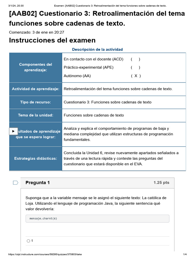 Examen_ [AAB02] Cuestionario 3_ Retroalimentación del tema funciones sobre cadenas de texto ...